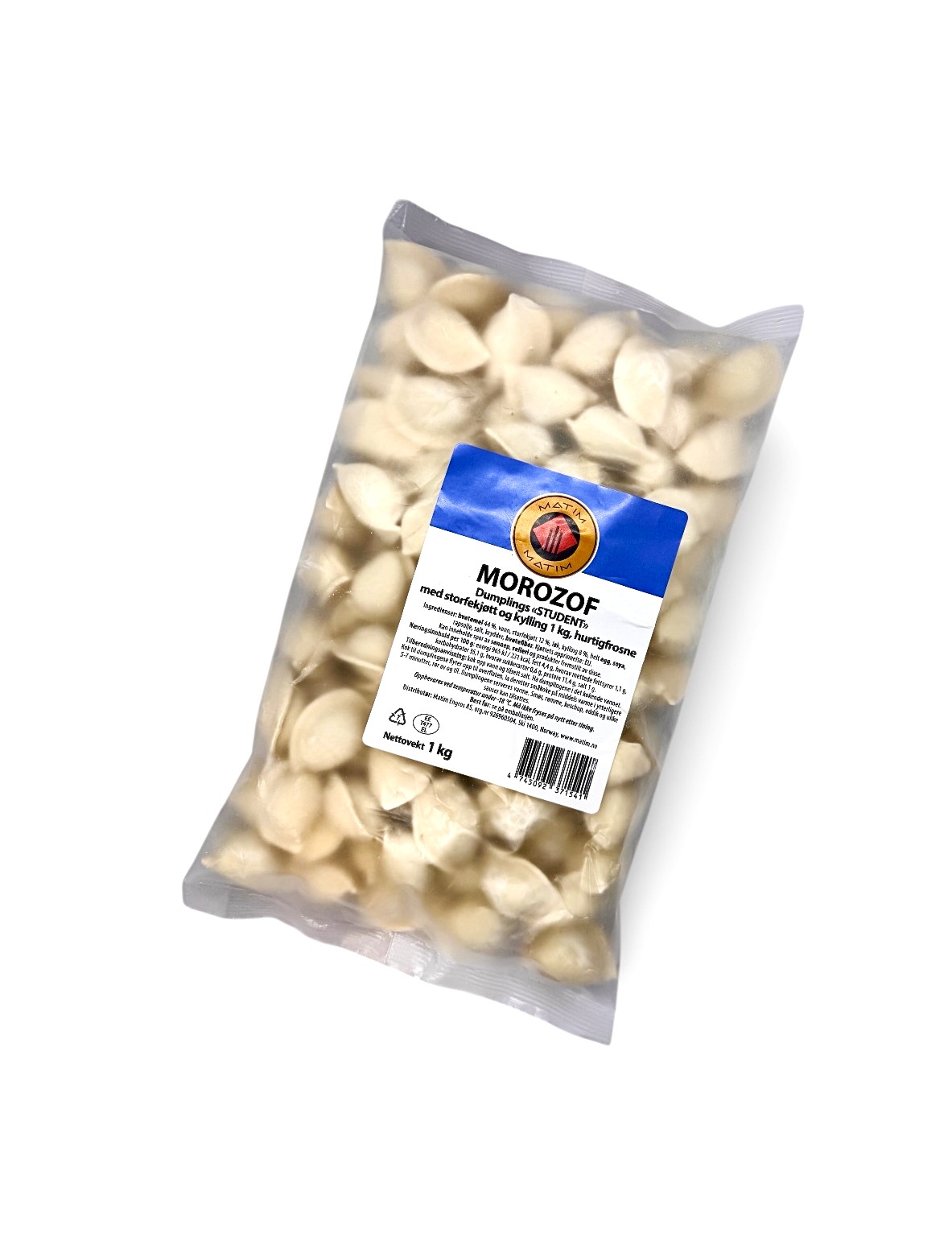 Pelmeni «Student» med storfekjøtt og kylling liten størrelse (10g) 1kg ...